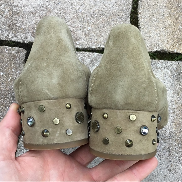 UGG | Shoes | Ugg Elise Suede Studded Bling Block Heels | Poshmark
